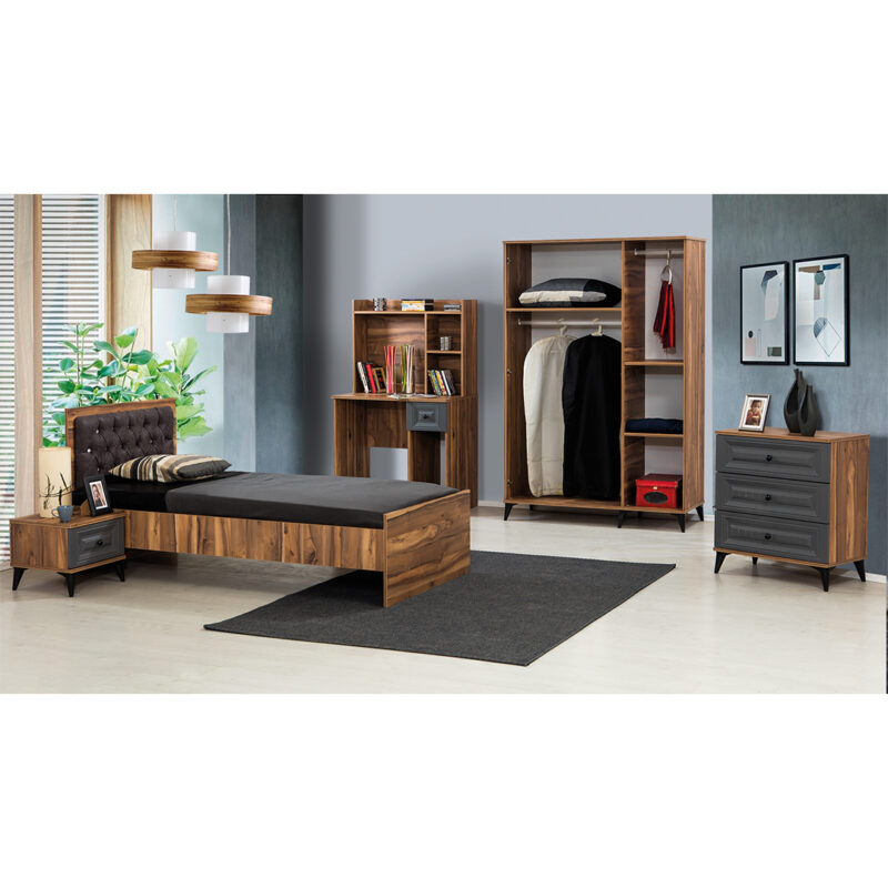 Loft Genç Odası Ceviz-Antrasit » Teknik Genç Odası